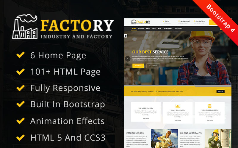 Industrial HTML Website Templates | Download HTML & CSS Themes