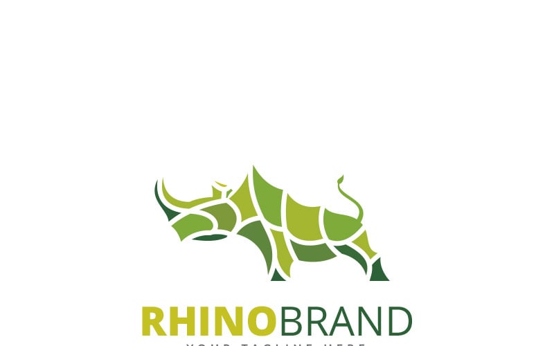 Plantilla de logotipo de marca Rhino - TemplateMonster