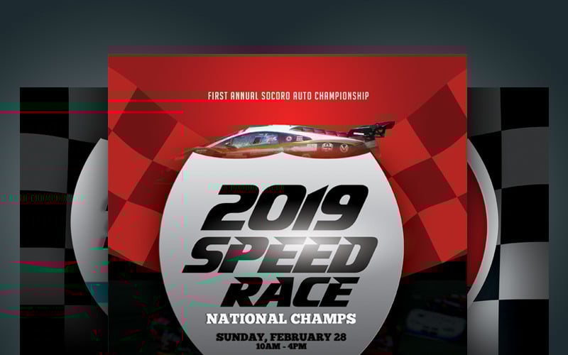 Auto Racing Flyer - Corporate Identity Template