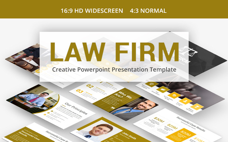Modello PowerPoint - Studio legale #68684 - TemplateMonster