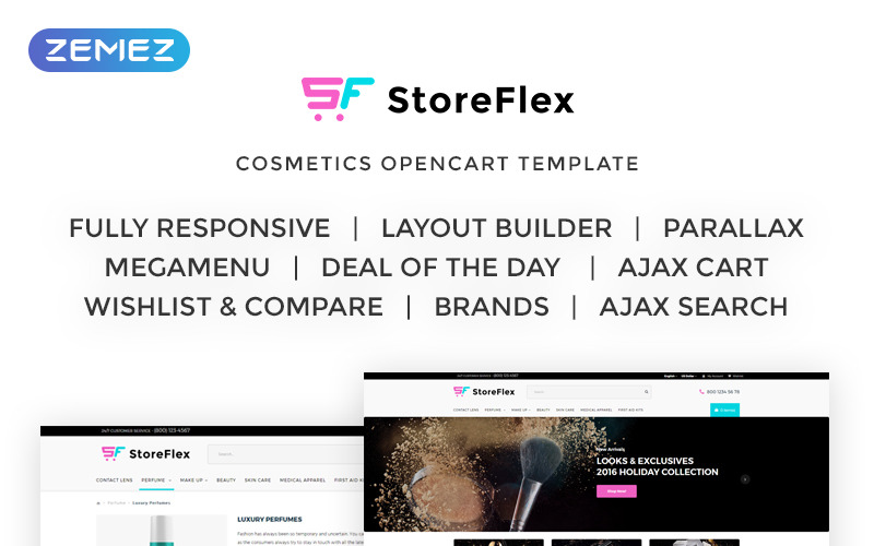 StoreFlex - Responsive Multipurpose Template + RTL OpenCart Template