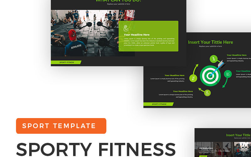 Plantilla de PowerPoint Fitness deportivo - TemplateMonster