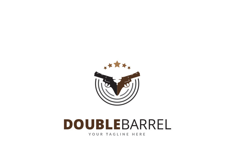 Double Barrel - Logo-Vorlage #70260 - TemplateMonster