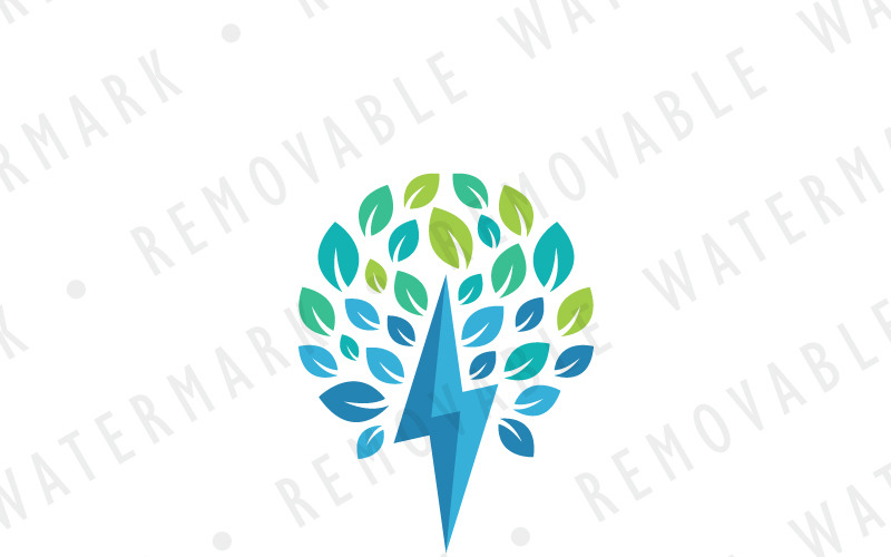 Lightning Tree Logo Template #70527 - TemplateMonster