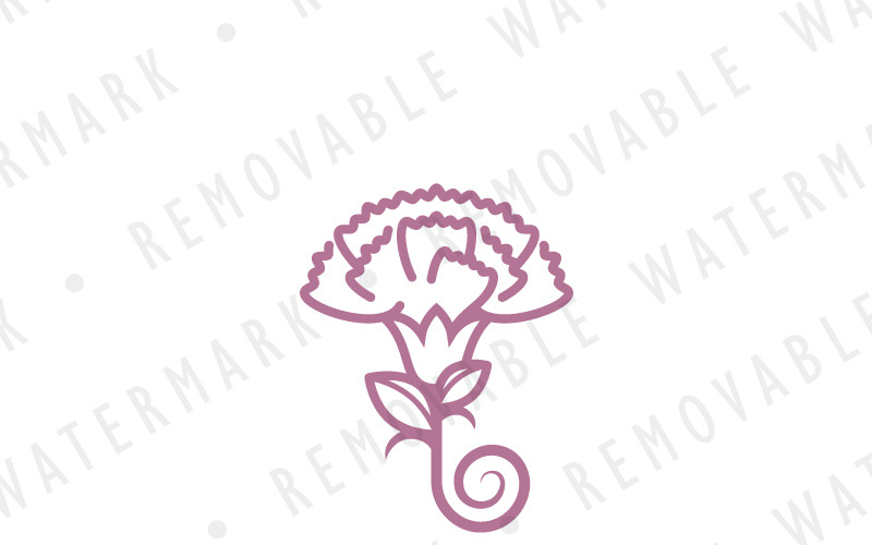 Plantilla de logotipo de flor de clavel - TemplateMonster