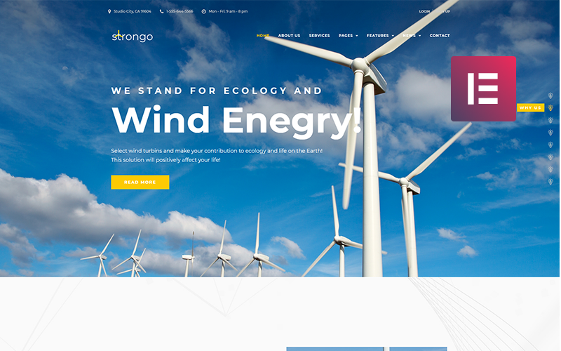 Strongo - Wind Energy Company WordPress Theme