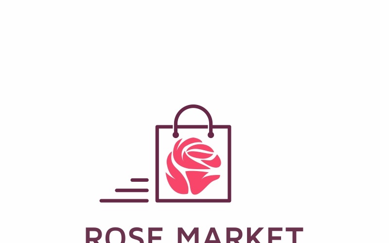 Rose Market Flower Logo Template #70740 - TemplateMonster