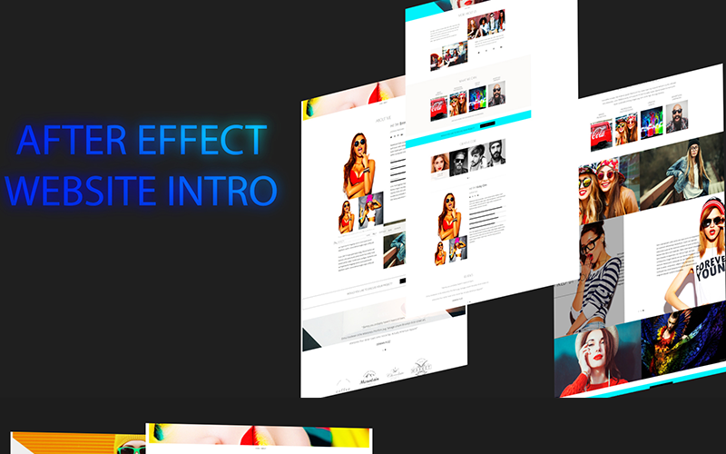 Intro du site Web Intro After Effects - TemplateMonster