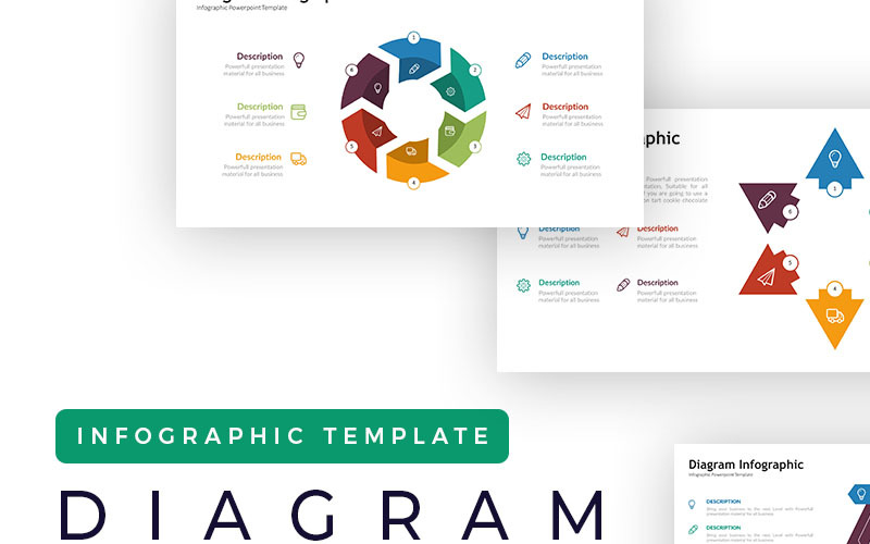 Diagramm - Infografik PowerPoint-Vorlage - TemplateMonster