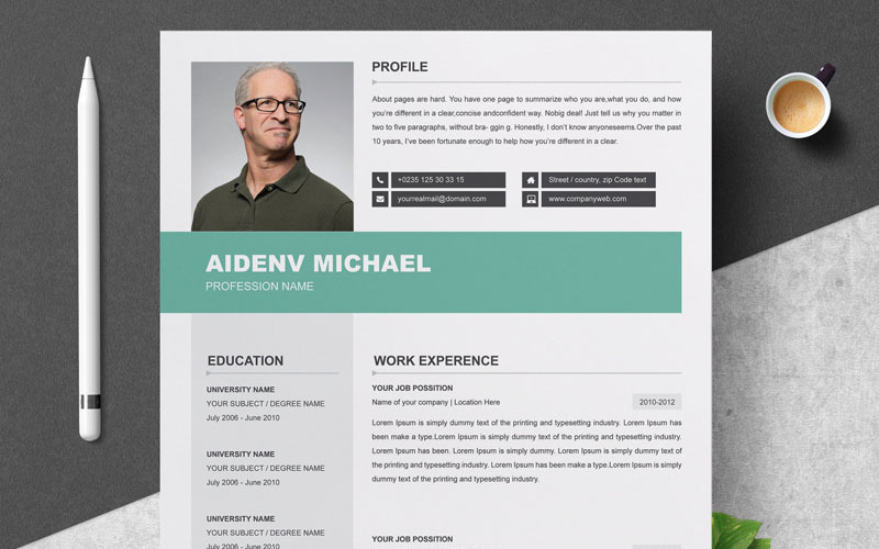 Rene Tromp Resume Template #75557 - TemplateMonster