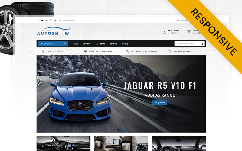 Auto Show - Auto Parts Store OpenCart Template