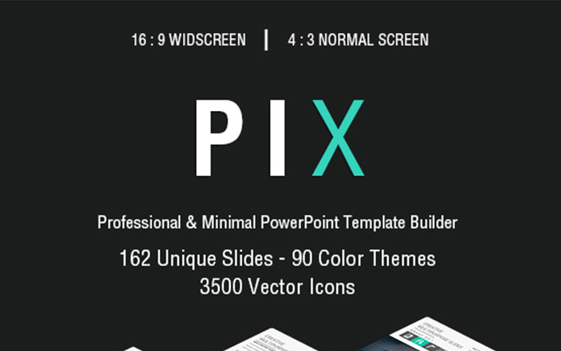 Modelo Pix Minimal PowerPoint #74245 - TemplateMonster
