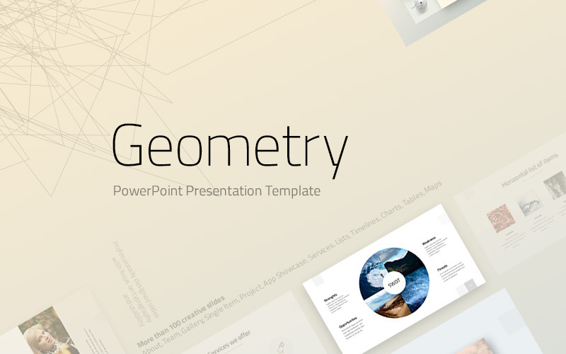 Plantilla de PowerPoint - geometría #74239 - TemplateMonster