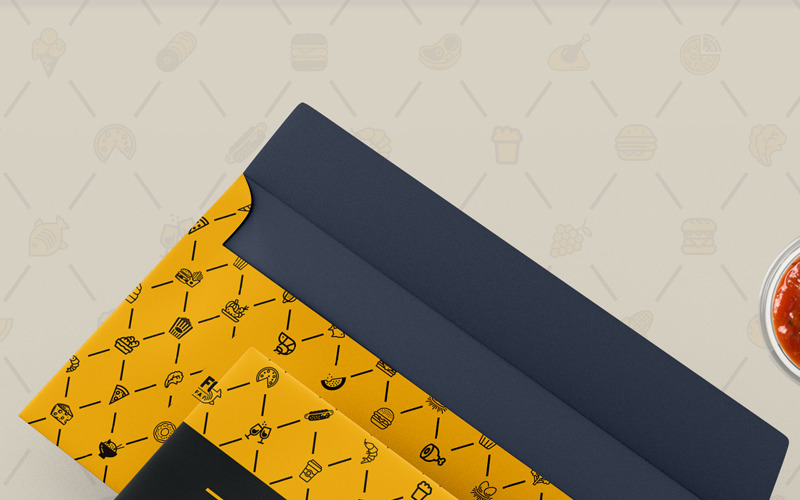 Envelop Packaging Design for Fast Food, Restaurant and Bakery