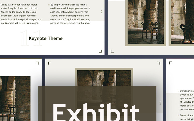 Exhibit - Keynote template #74822 - TemplateMonster