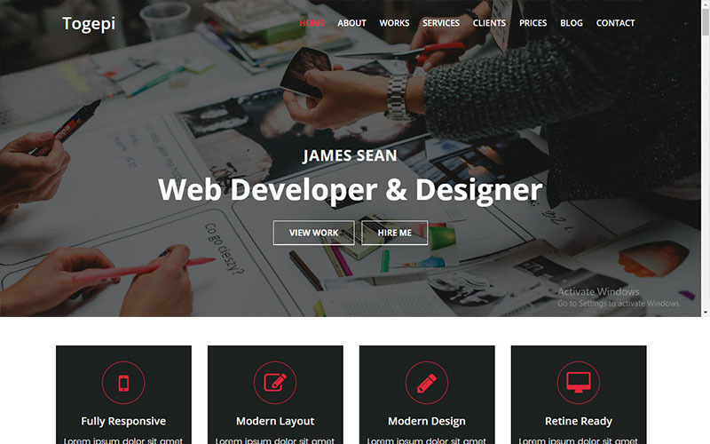 Creative Portfolio Bootstrap Landing Page Template - Togepi - Лендинг ... Creative Portfolio Bootstrap Landing Page Template - Togepi - Лендинг ...