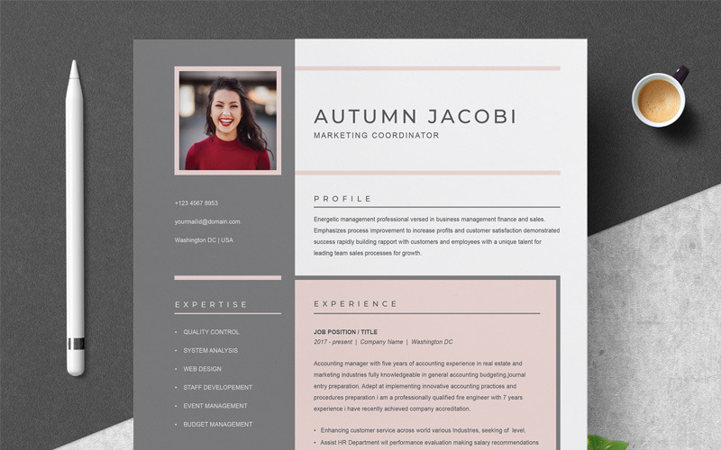 Autumn Resume Template #75649 - TemplateMonster