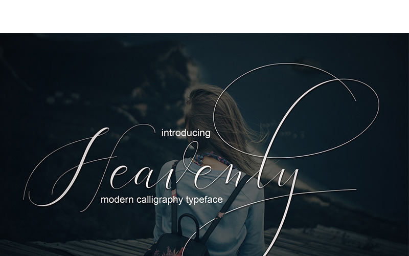 Police Cursive Céleste #76243 - TemplateMonster