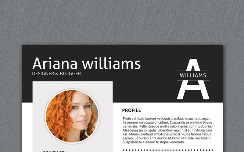 A Williams Professional Resume Template - TemplateMonster