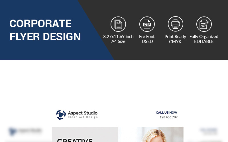 Elegant Development Flyer Design - Corporate Identity Template