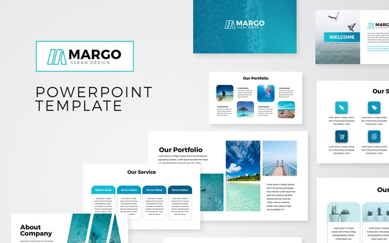 Modello PowerPoint di presentazione moderna di Margo