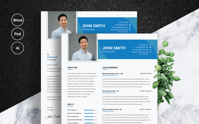 John Smith CV-mall #76828 - TemplateMonster