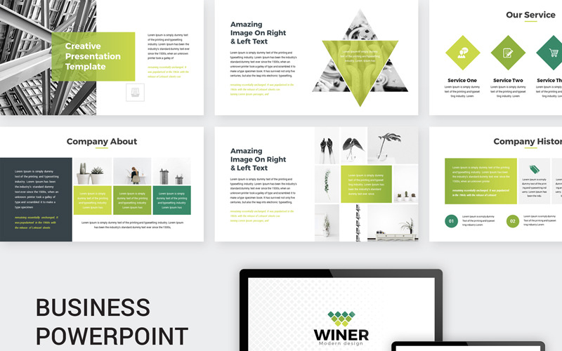 Winer PowerPoint template #76871 - TemplateMonster