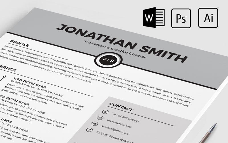 Jonathon Smith CV-mall #76904 - TemplateMonster