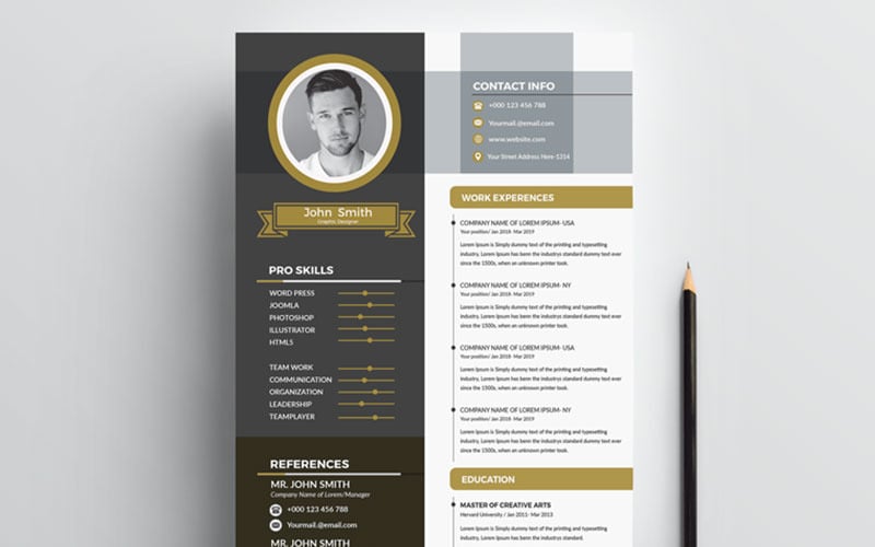 John Smith CV - Plantilla de currículum - TemplateMonster