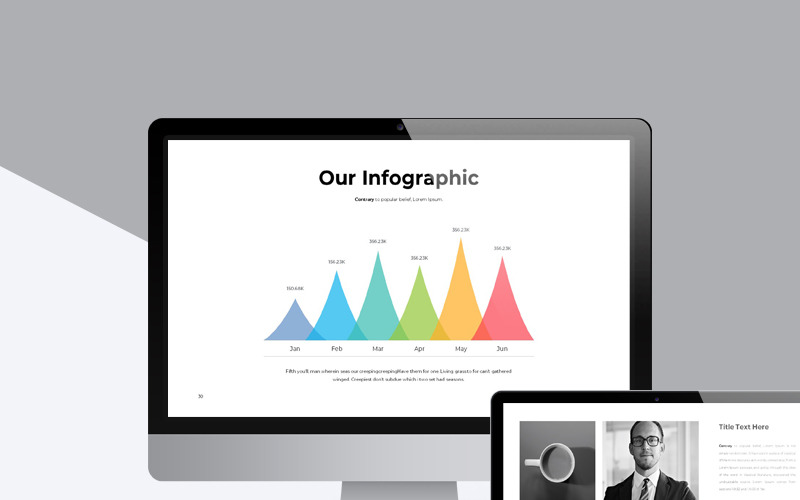 Minimal İş Sunumu PowerPoint şablonu - TemplateMonster