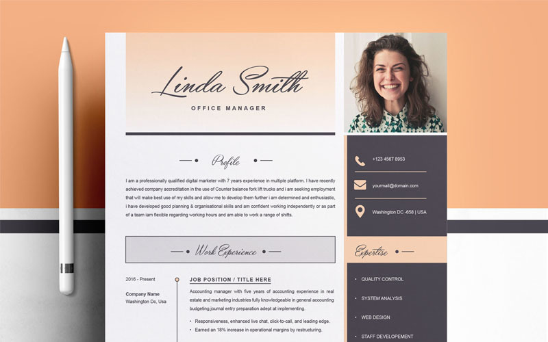 Linda Smith CV-mall #78049 - TemplateMonster