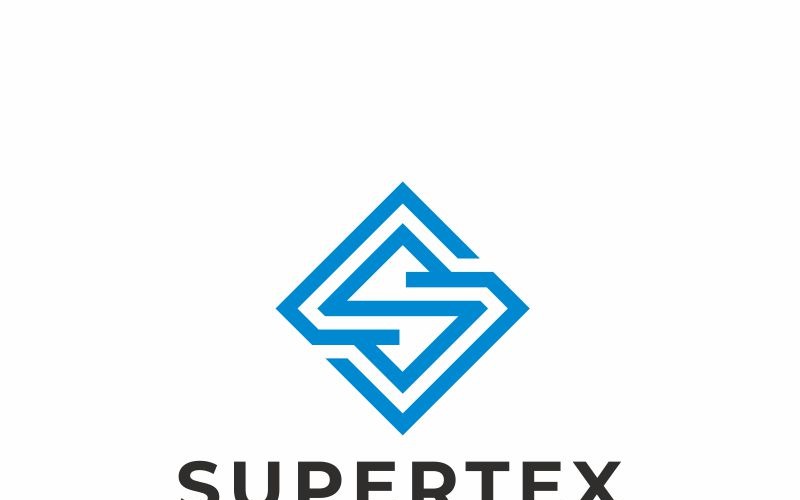Plantilla de logotipo de carta Supertex S - TemplateMonster