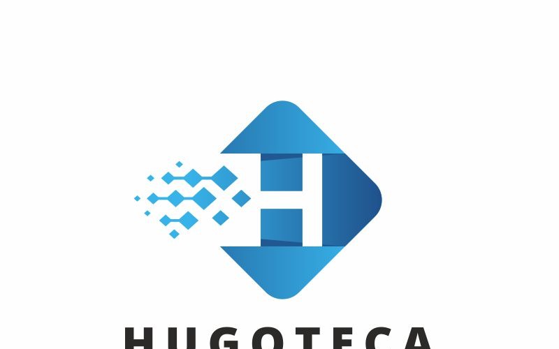 Hugoteca Logo Template #78603 - TemplateMonster