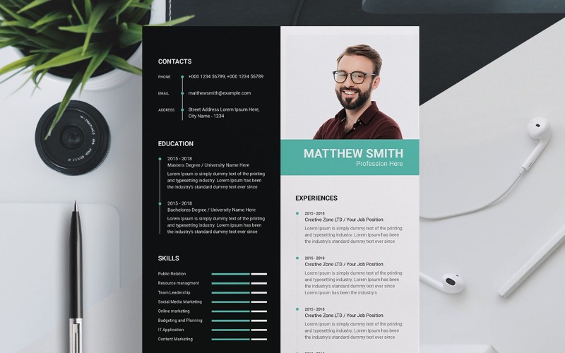 Matthew Smith Resume Template #78989 - TemplateMonster