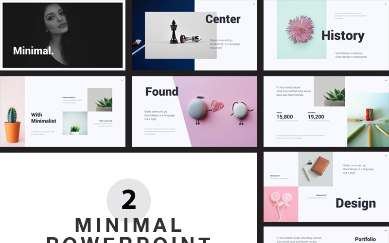 2 Minimal Pack PowerPoint-Vorlage #78968 - TemplateMonster