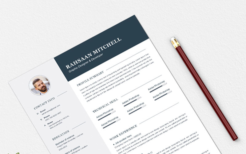 Rahsaan Mitchell Resume Template #79066 - TemplateMonster