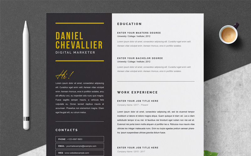 Daniel Resume Template #79264 - TemplateMonster