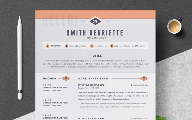 Smith Resume Template #79279 - TemplateMonster