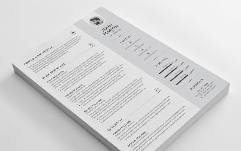 Clean & Professional Resume Template - TemplateMonster