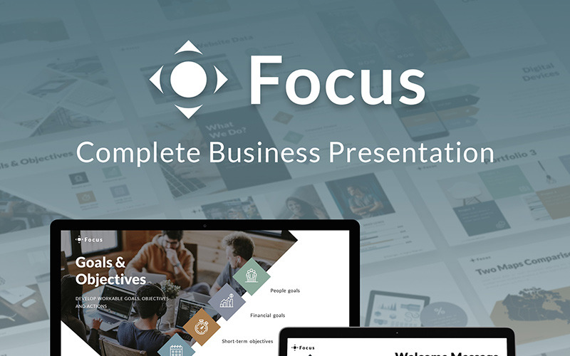 Fokus Business Slides PowerPoint-Vorlage - TemplateMonster