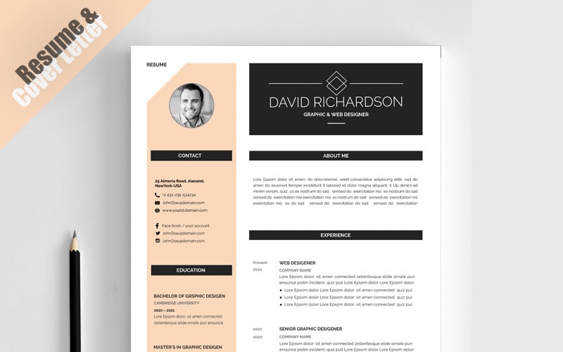 David Richardson Resume Template #83904 - TemplateMonster