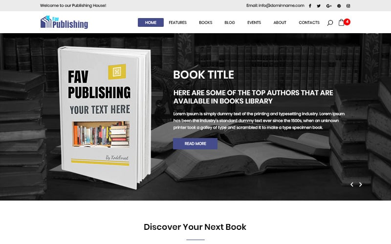 Fav Publishing - Book Publishing PSD Template