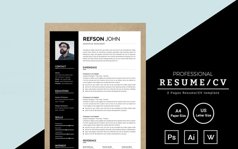 Refson John Resume Template #81038 - TemplateMonster