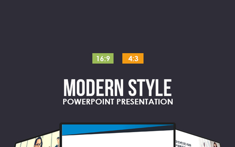 Modern Style PowerPoint template #81142 - TemplateMonster