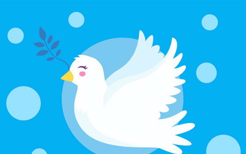 Peace Day PowerPoint template #81153 - TemplateMonster