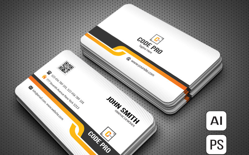 Code Pro Business Card - Kurumsal Kimlik Şablonu