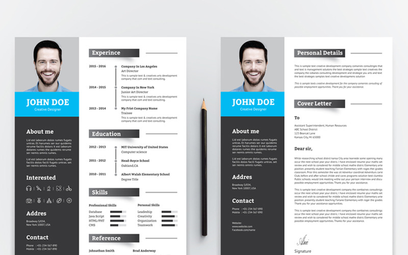 John Doe Word CV-mall #81708 - TemplateMonster