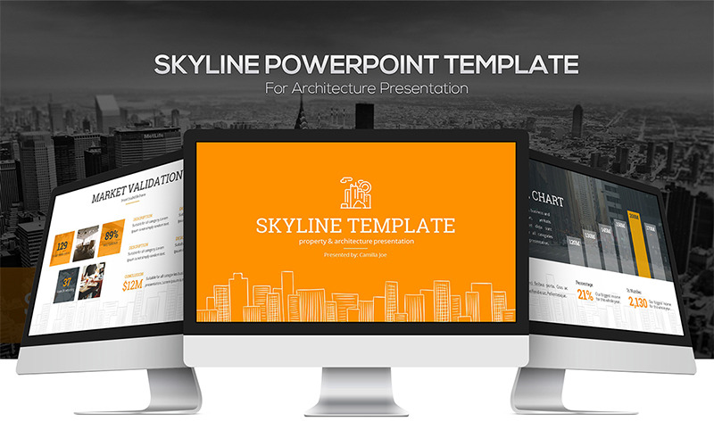 Skyline PowerPoint-Vorlage #81742 - TemplateMonster