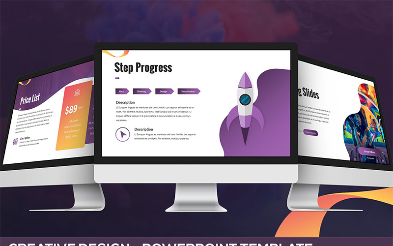 Modèle PowerPoint de conception créative - TemplateMonster