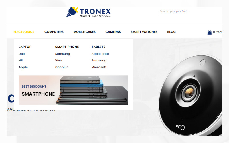 Tronex Electronics Shop PrestaShop Theme #82180